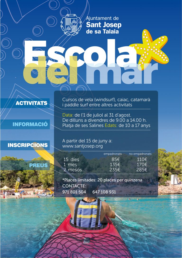 Escola del mar - Platja de ses Salines - Ajuntament de Sant Josep